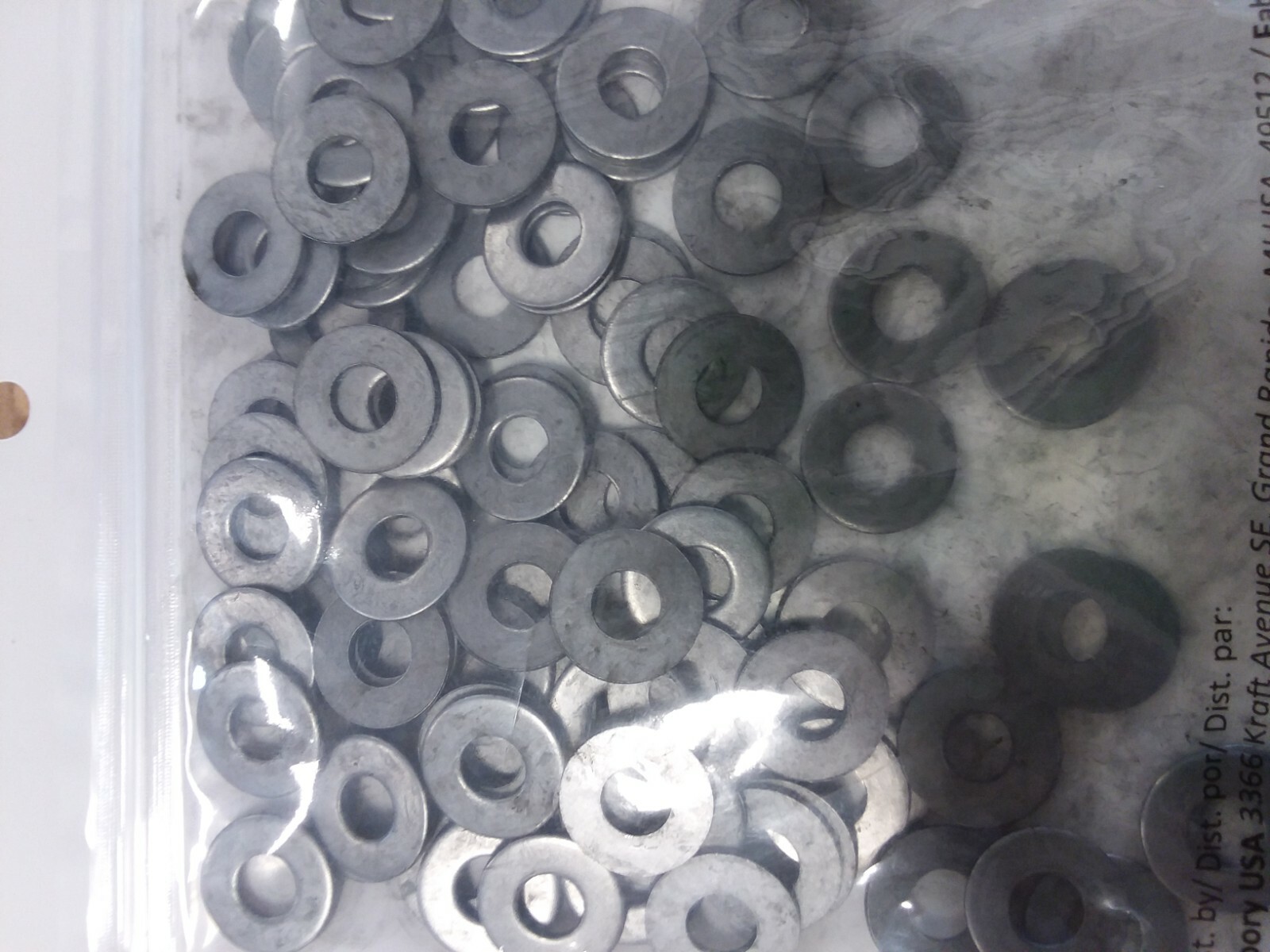 Flat Washer USS Steel 1/4 (1) sealed PKG of 100 pc. Fabory brand ...