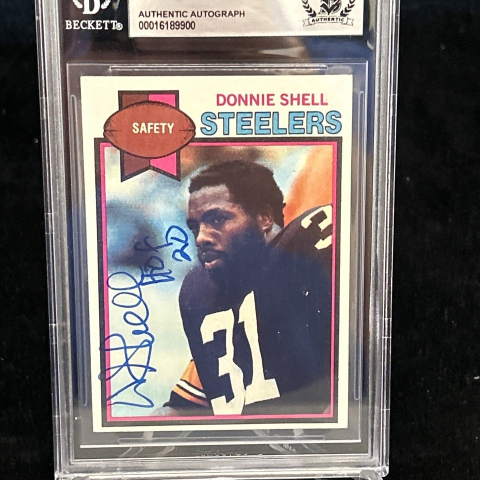 Donnie Shell Signed 1979 Topps #411 Rookie Card HOF Beckett Slab RC | eBay
