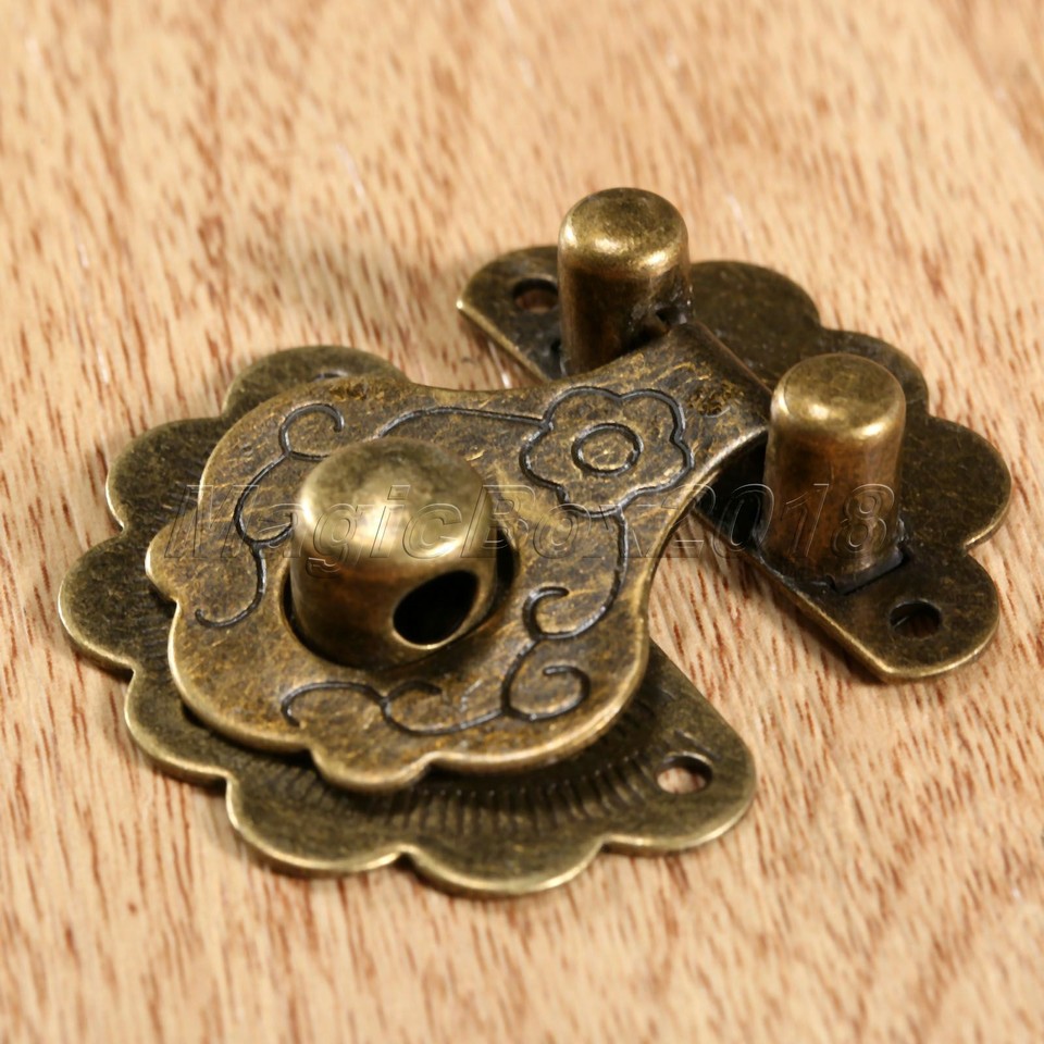 Europe Vintage Style Jewelry Box Case Decorative Hasp Cabinet Lock ...