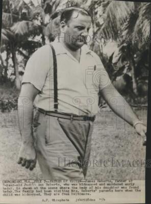 1954 Press Photo James Roberts, father of kidnapped and murdered ...