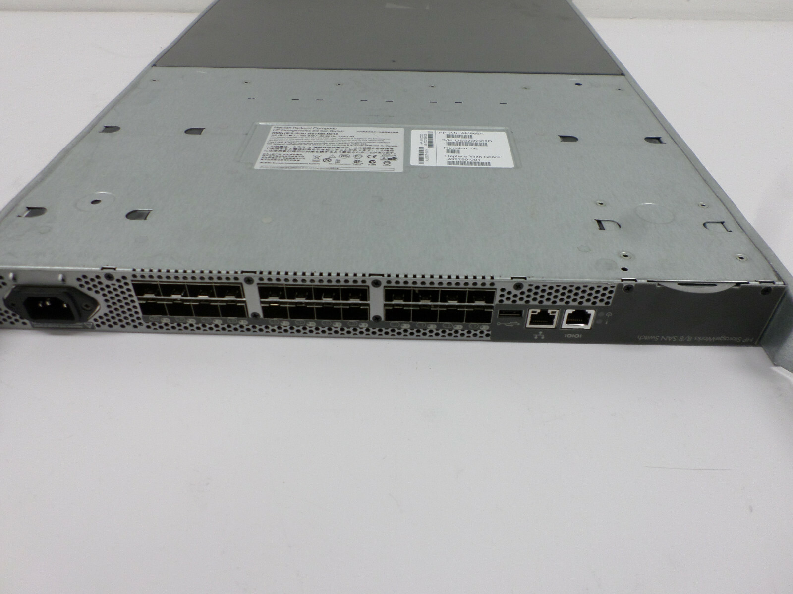 Hp storageworks 8/8 san Hstnm-N019 492290-001 Switch 24 Fibre Chanel ...