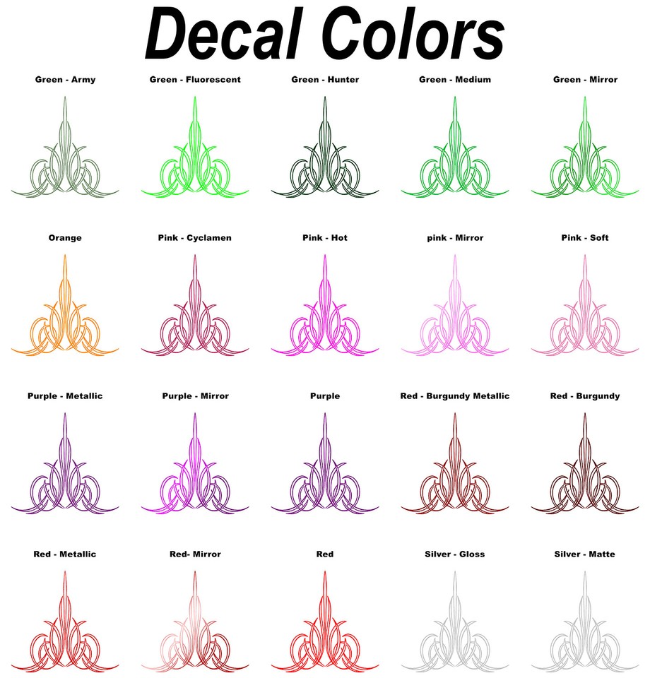 High-Quality Vinyl Pinstripe / Scroll Decal -Many Colors & Sizes- Free ...