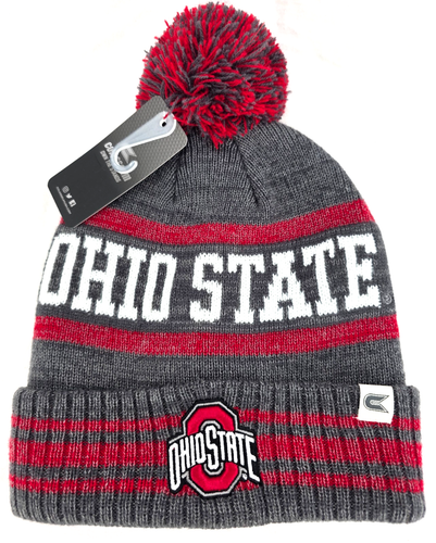 NEW Ohio State Buckeyes Colosseum Gray Pom Knit Beanie Stocking Cap Hat ...