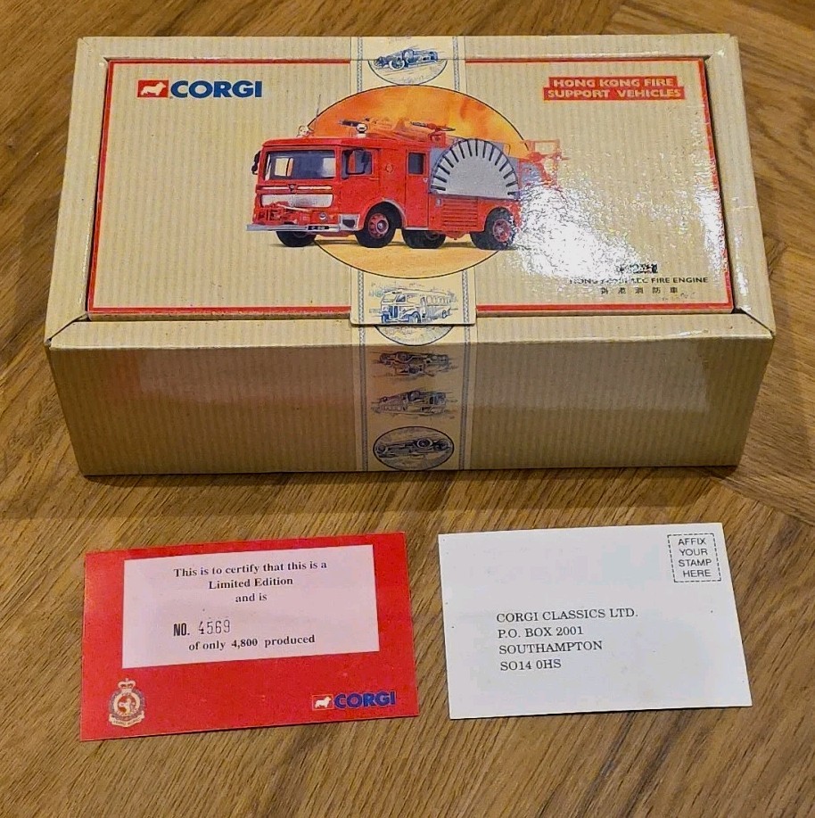 Corgi Classics 21802 AEC Fire Engine Hong Kong Ltd Edition 1999 MIB ...