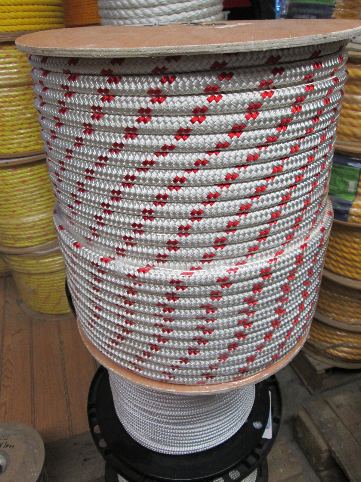 wire pulling rope,anchor rope 1/2" x 150' double braid Polyester Made ...
