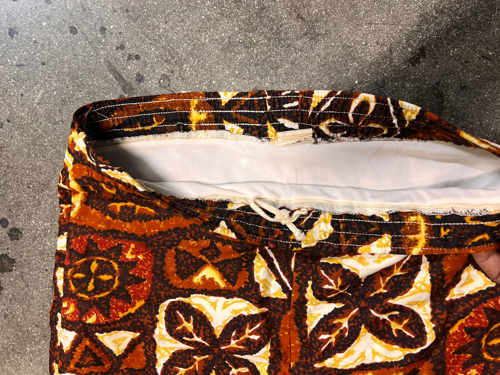 vintage 50s 60’s rare Atomic Tiki Hawaii Swim Trunks… - Gem