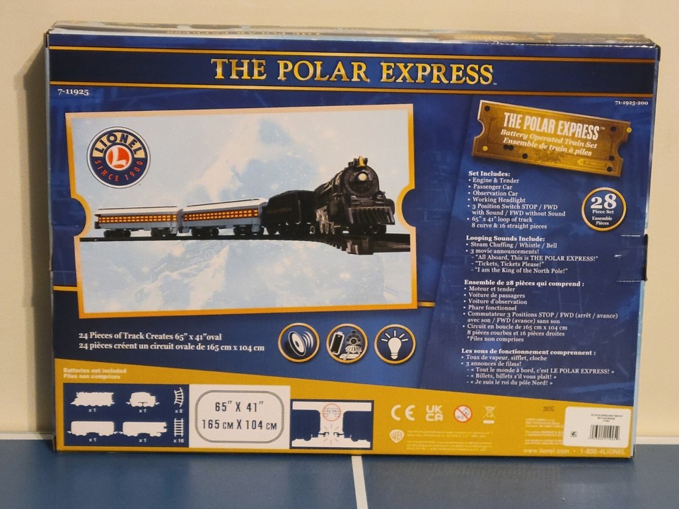 The Polar Express Train Set 7-11925 BATTERY OPERATED TOY TRAIN SET NEW ...