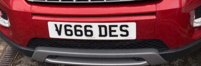 Private number plate V666 DES On retention certificate Ready For ...