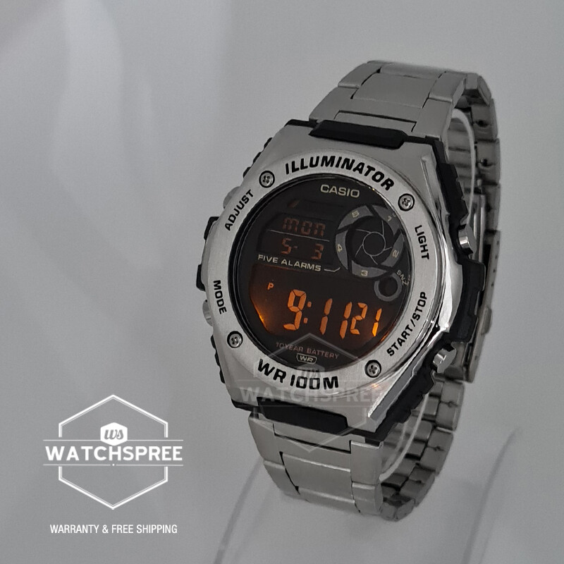 Casio Digital Black Dial Quartz MWD-100HD-1B MWD100HD-1B 100M Men's ...
