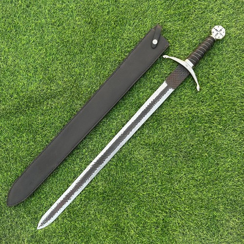 SHK WORKS Custom Made Carbon Steel Sword w/Sheath Collectible Battle ...