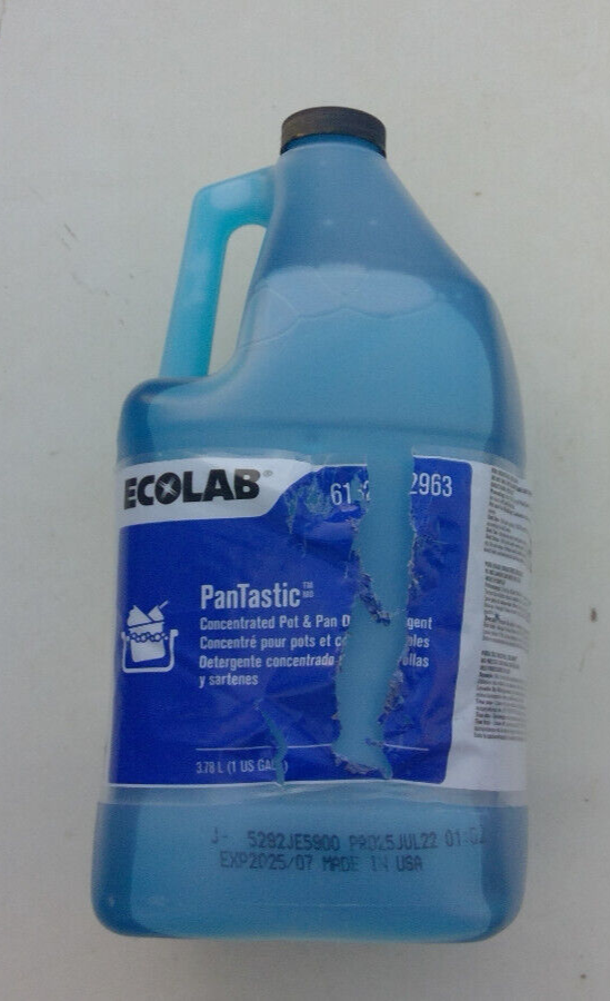 Ecolab pantastic concentrated pot & pan detergent exp 2025/07 label ...