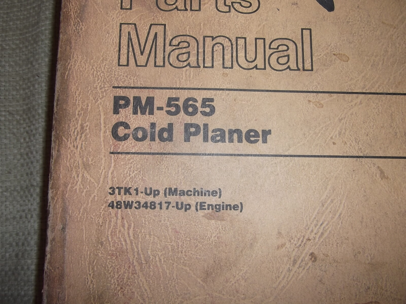 CAT CATERPILLAR PM-565 COLD PLANER PARTS MANUAL BOOK S/N 3TK00001-UP ...