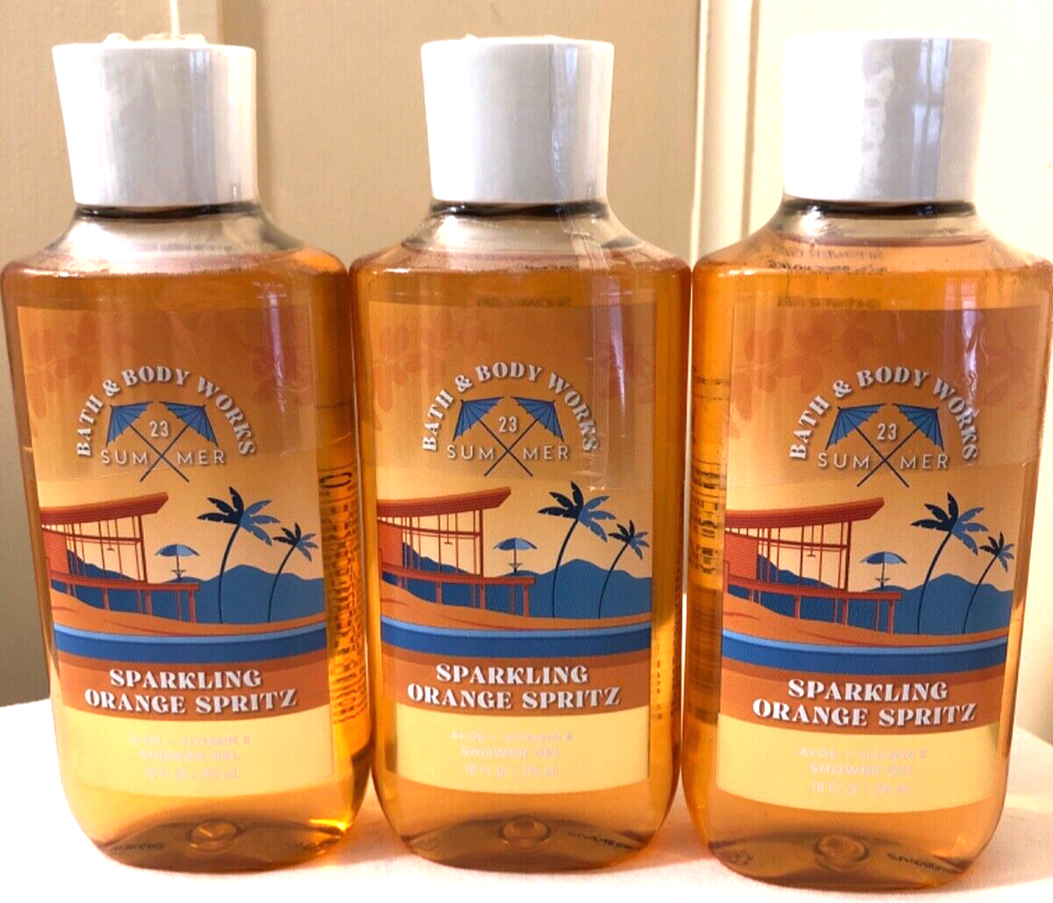 🌟Set of 3🌟 Bath & Body Works SPARKLING ORANGE SPRITZ Shower Gel 10oz ...