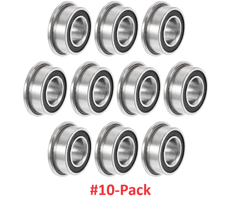 10-Pack FR6-2RS Flanged 3/8"x 7/8"x 9/32" Miniature Radial Ball ...