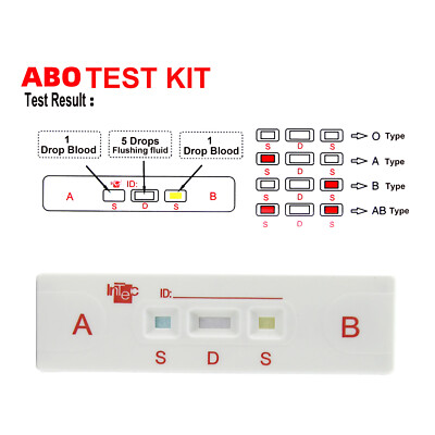 ABO Easy using Home blood type test Group know your Type Testing Kit CE ...