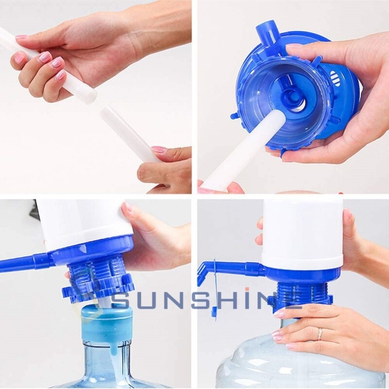 5 & 6 Gallon Hand Pump for Water Bottle Jug Manual Drinking Tap Spigot ...