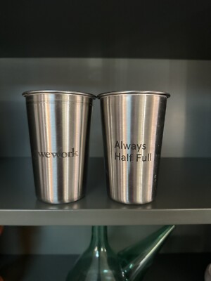 WeWork Aluminum Pint Cup. Always Half Full | eBay