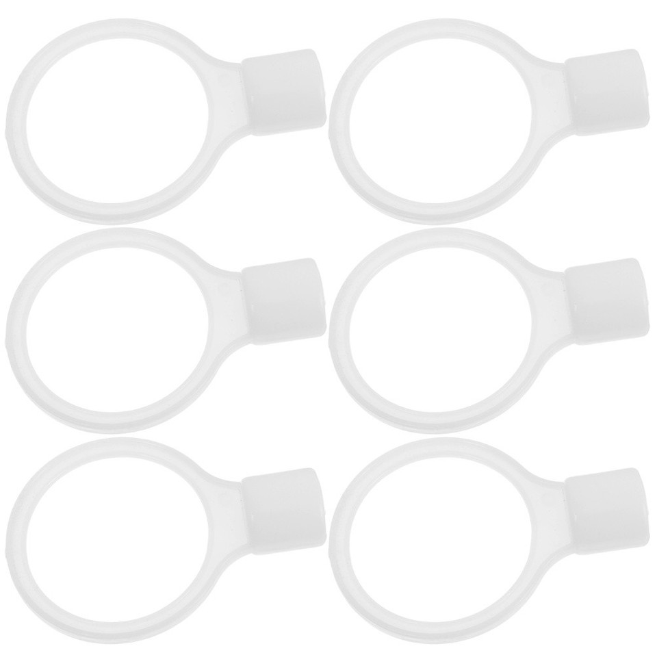 6 Pcs PVC Traffic Cone Connectors Flexible Safety Barrier Pole Rings ...