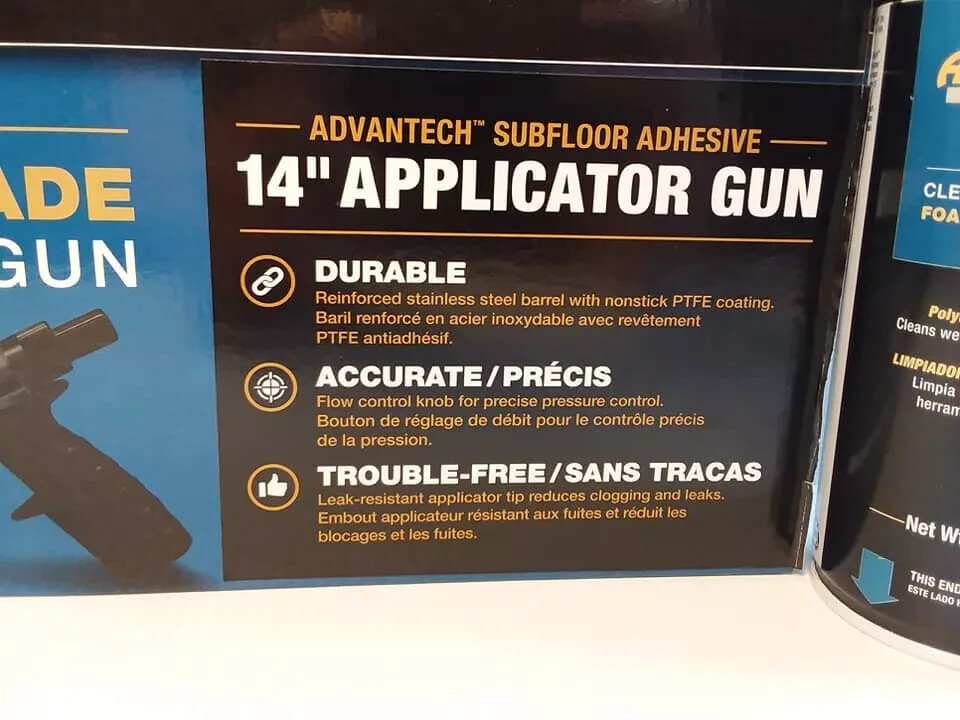 AdvanTech 14" Applicator Gun Subfloor Adhesive Starter Kit | eBay
