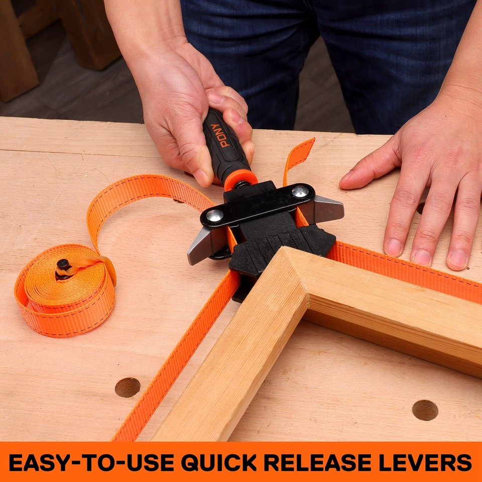 PONY 5-in-1 Band Clamp 4PC 6-2/7" Spring Clamp Frame Clamping Strap ...