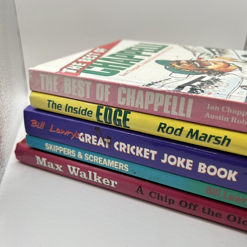 Cricket Book Bundle Lot x5 Rod Marsh Ian Chappell Bill Lawry Max Walker ...