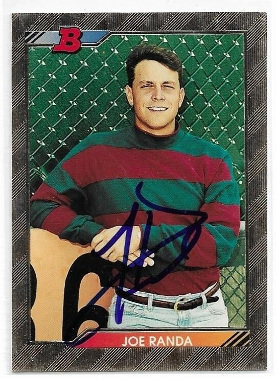 JOE RANDA Autographed Signed 1992 Bowman FOIL card #560 Kansas City ...