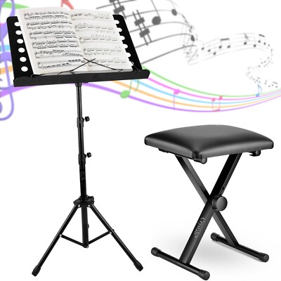 Height Adjustable Music Folding Chair Book Paper Holder Portable Stand ...
