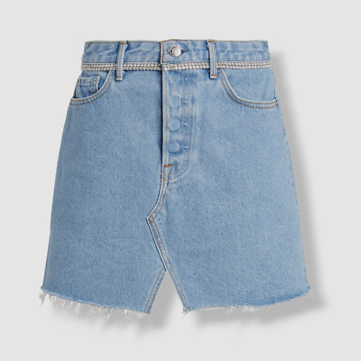 $198 GRLFRND Women's Blue Milla Skirt Size 25 | eBay