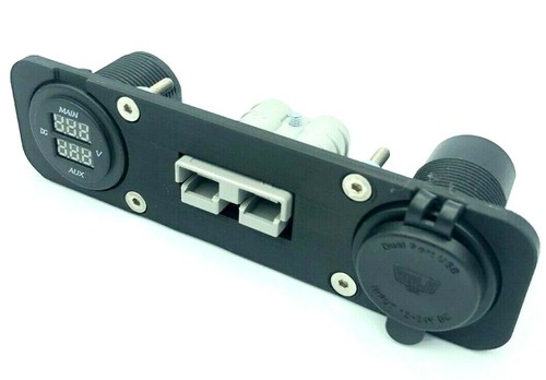Dual Volt & Engel Socket Grey 50Amp Anderson Face Mounting Plate Panel ...