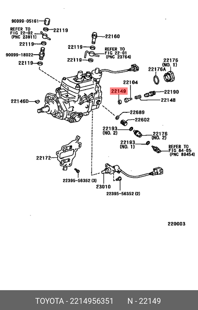 Genuine OE gasket delivery valve 2214956351 for TOYOTA 22149-56351 ...