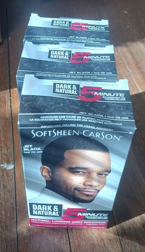 3 KITS SOFTSHEEN-CARSON 5 MINUTE SHAMPOO IN HAIR COLOR DARK &NATURAL ...