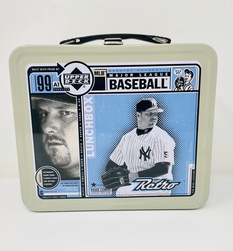 1999 Upper Deck Retro MLB METAL LUNCH BOX TIN Roger Clemens EMPTY | eBay