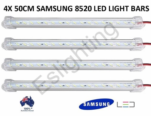 4X 50CM 12V 8520 LED STRIP LIGHT BAR CARAVAN 4WD CAMPING BOAT TENT UTE ...
