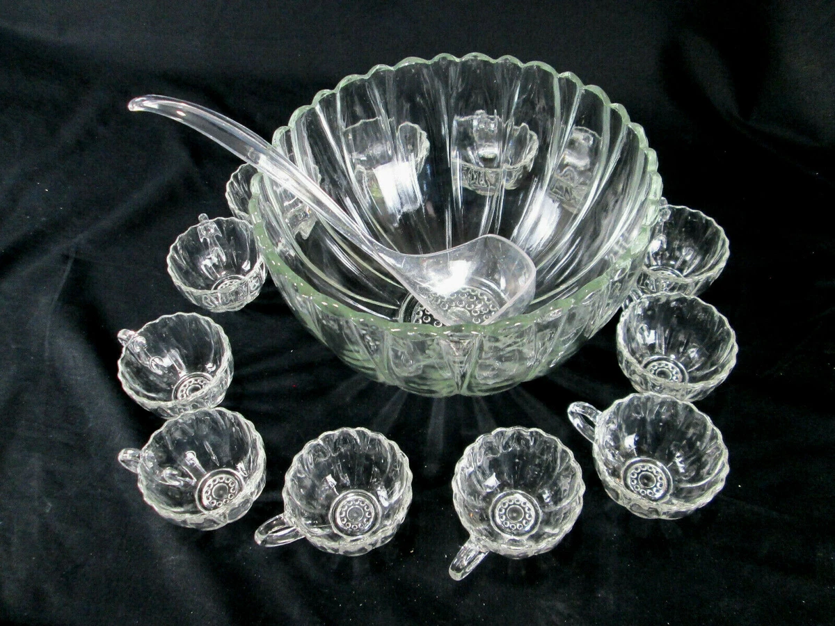 Antique Punch Bowl And Cups