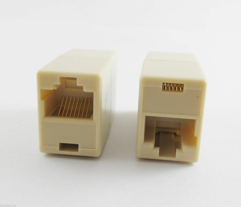 10x RJ45 CAT5 Network Cable Line Connector Adapter Extender Plug ...