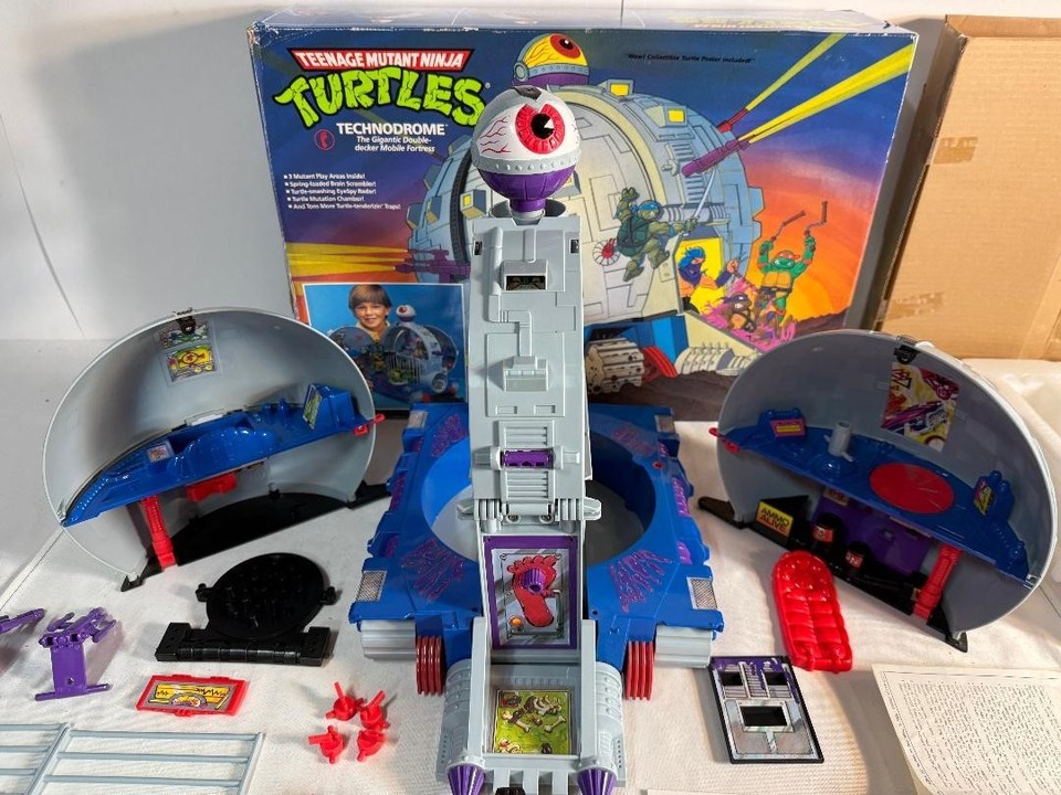 1990 Technodrome Playset Complete w/ Box Vintage TMNT Ninja Turtles ...