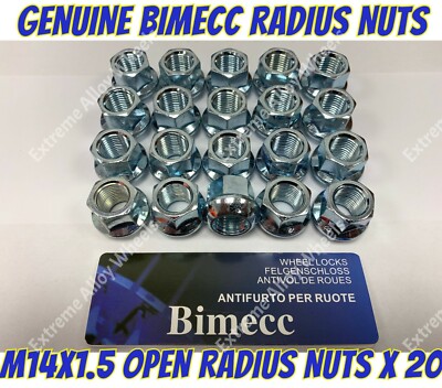 Alloy Wheel Nuts 19mm Radius nuts x 20 M14x1.5 Porsche 356 912 924 924 ...