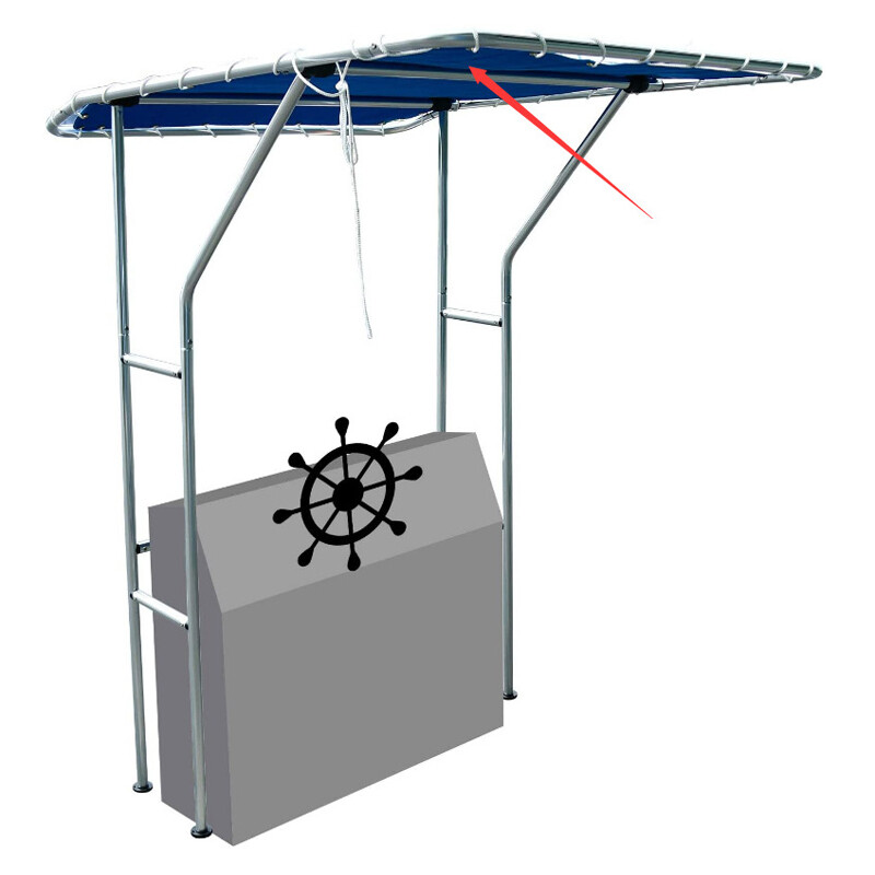 Heavy Duty Boat Yacht T Top Standard Center Console Blue Bikini Canopy ...