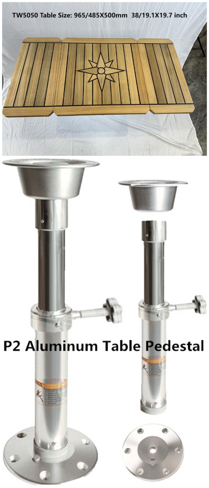 Boat Folding Teak Table Top 32.6/16.4x15.7, 38/19.1X19.7, 49.2/24.6x23 ...