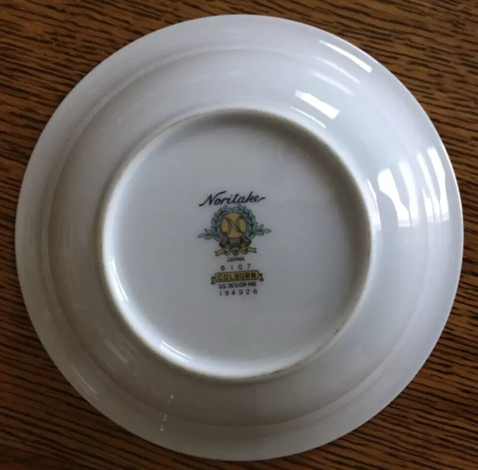 Noritake COLBURN Pattern Berry Fruit Dessert Bowls Set of 4 6107 Platinum Trim | eBay