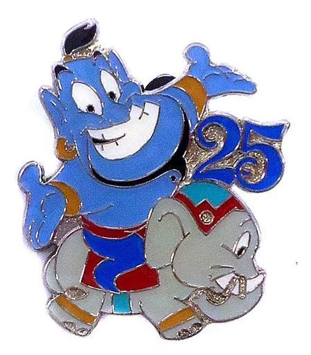 Tokyo Disney Genie 25th Anniversary Pin Badge Arabian Coast Disney ...