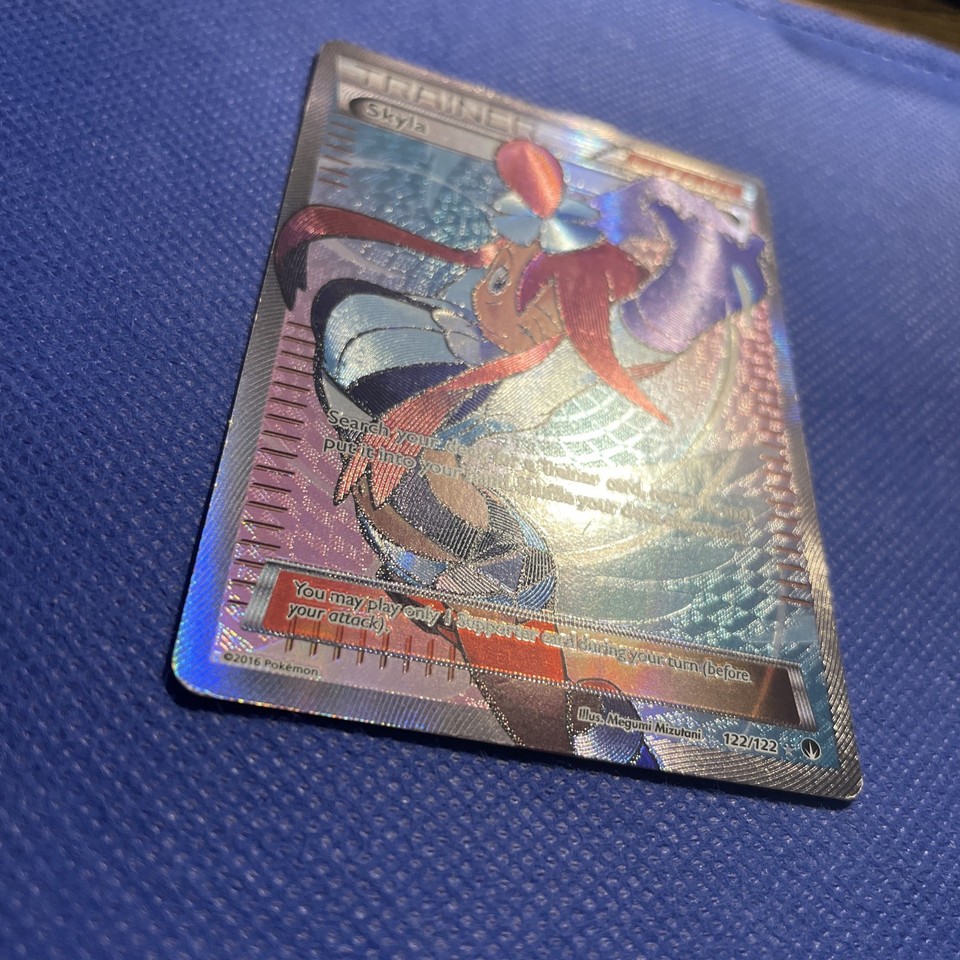 Pokémon TCG Skyla Breakpoint 122/122 Full Art Ultra Rare Trainer Card ...