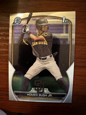 2023 Bowman Chrome Draft Homer Bush Jr 1st Prospect #BDC-124 Padres | eBay