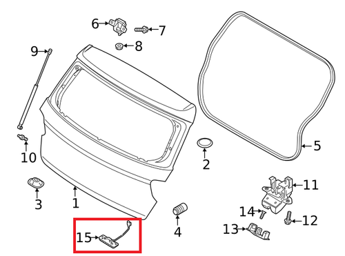 FITS HYUNDAI VENUE QX HANDLE ASSY-TAIL GATE O/S 2019-2021-GENUINE ...