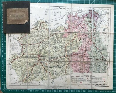 Pre-1900 - Hobson Walker Antique County Foxhunting Map