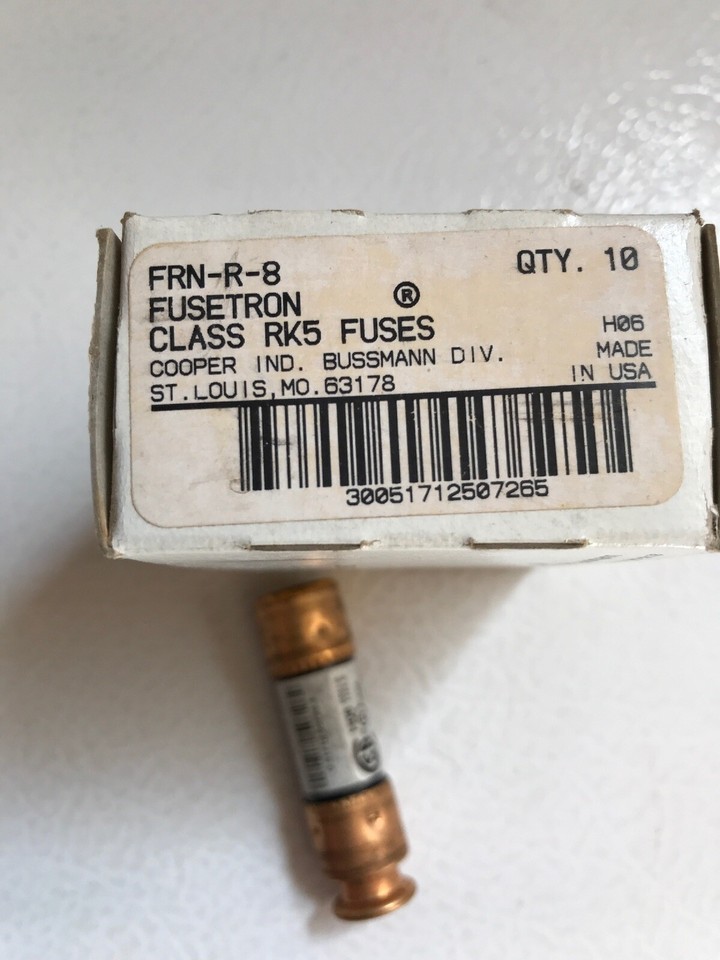 Cooper Bussmann FRN-R-8 Fusetron Fuse FRNR8 | eBay
