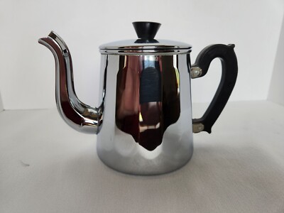 Vintage French 1950's Menesa Cuivre Chrome Tekla Tea Pot Bakelite ...