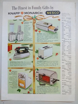 Vintage Knapp Monarch Nesco Kitchen AppliancesMagazine Ad 1960 | eBay