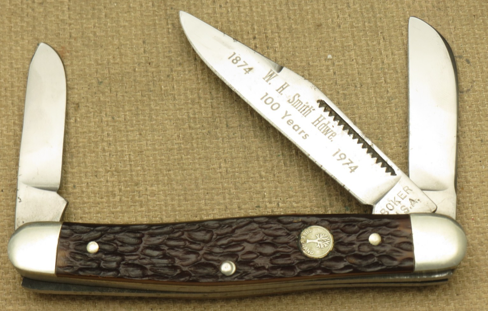 Vintage BOKER USA 8573 Large Stock Knife Delrin - Made In 1974 - Unused ...