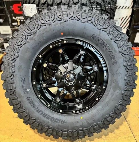 4) 17x9 Fuel Hostage D531 Black Wheels Rims 35" AT Tires 5X5 Jeep ...